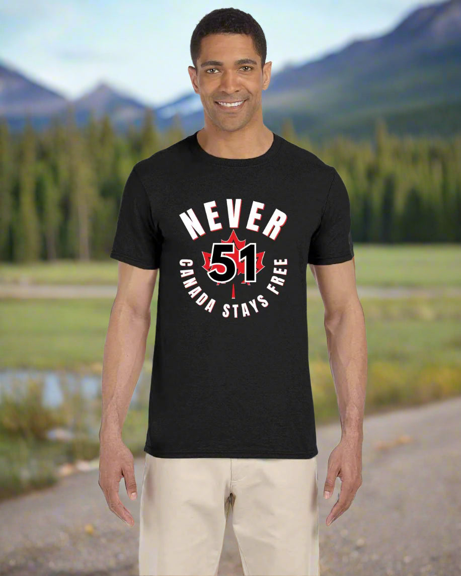 Men's Never 51 Canada Free Crew Neck Lightweight T-Shirt – The Planet D