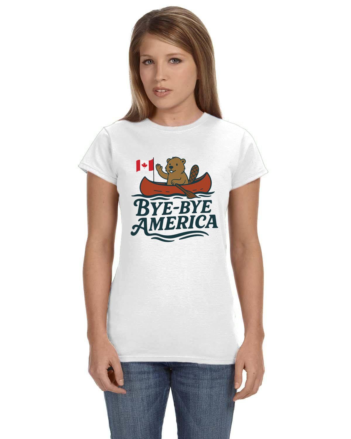 Bye Bye America Ladies Softstyle T-shirt – The Planet D